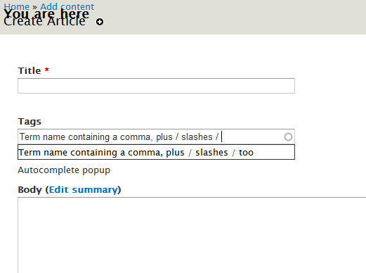 Allow autocompletion requests to include slashes [#93854] | Drupal.org
