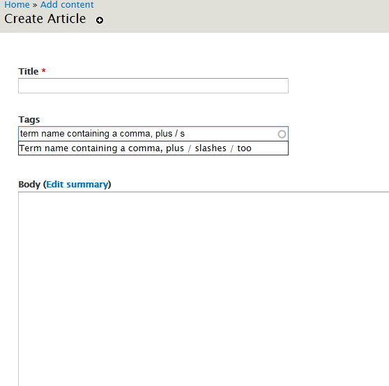 Allow autocompletion requests to include slashes [#93854] | Drupal.org