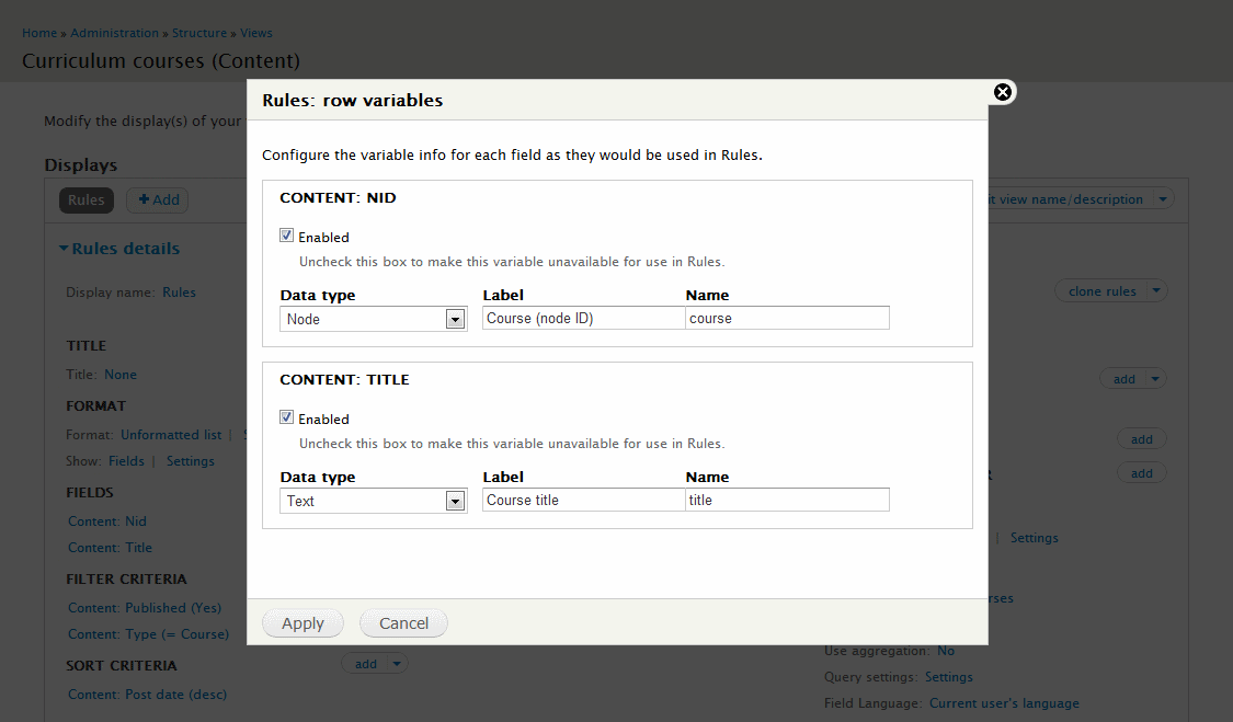 Views Rules screenshots | Drupal.org