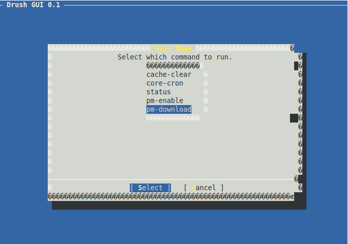[Meta] Drush UI via ncurses [#1174652] | Drupal.org