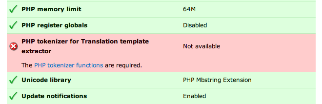 Fatal error: Call to undefined function token_get_all() [#213868] | Drupal.org