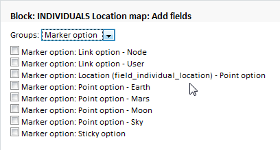I can find no field in Views called "Marker Option: map data - point" [#707358] | Drupal.org