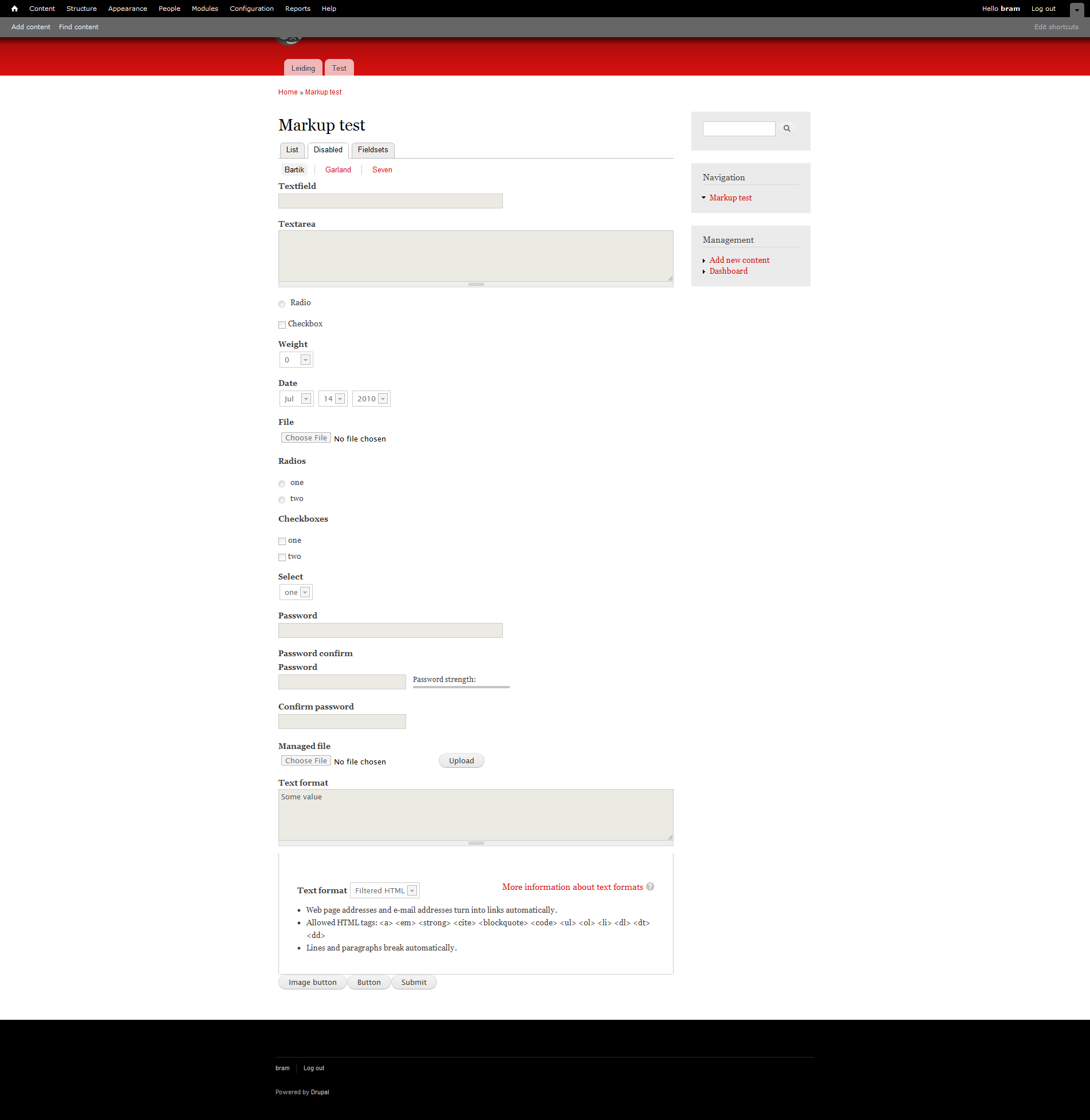 Add styling for disabled form elements [#854432] | Drupal.org