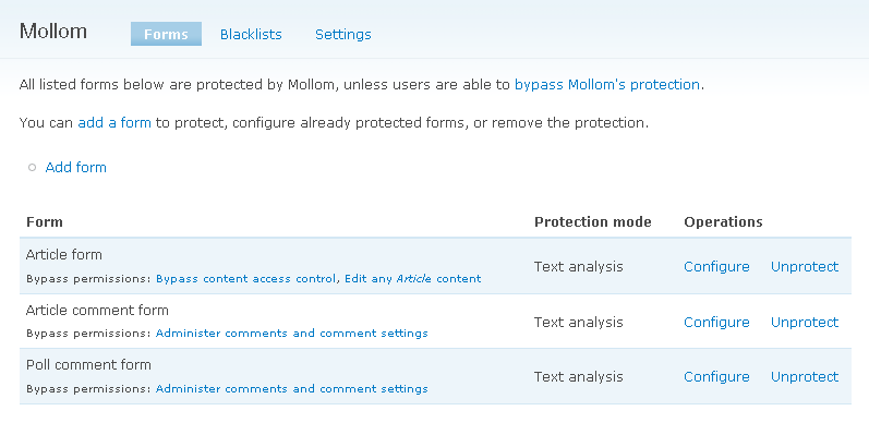 Administrators are not aware of additional bypass permissions [#917544] | Drupal.org