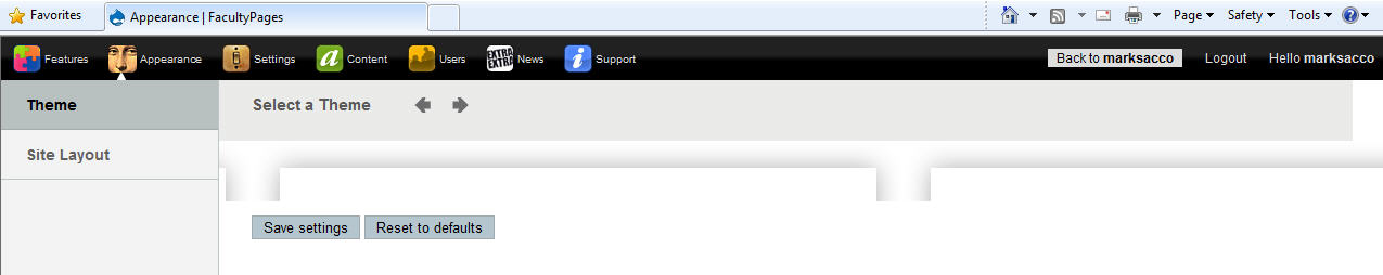 On Appearance page, themes not showing [#866378] | Drupal.org
