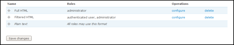 Allow default text formats per role, and integrate text format permissions [#11218] | Drupal.org