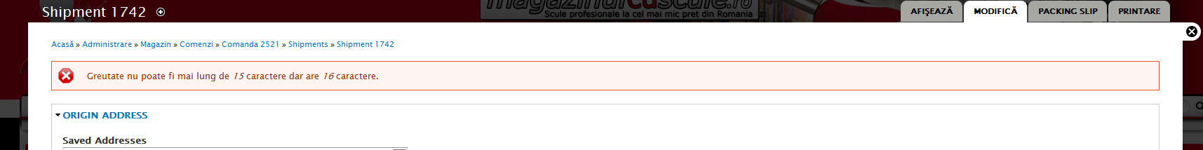 Weight cannot be longer than 15 characters but is currently 16 characters long - Incorect ...