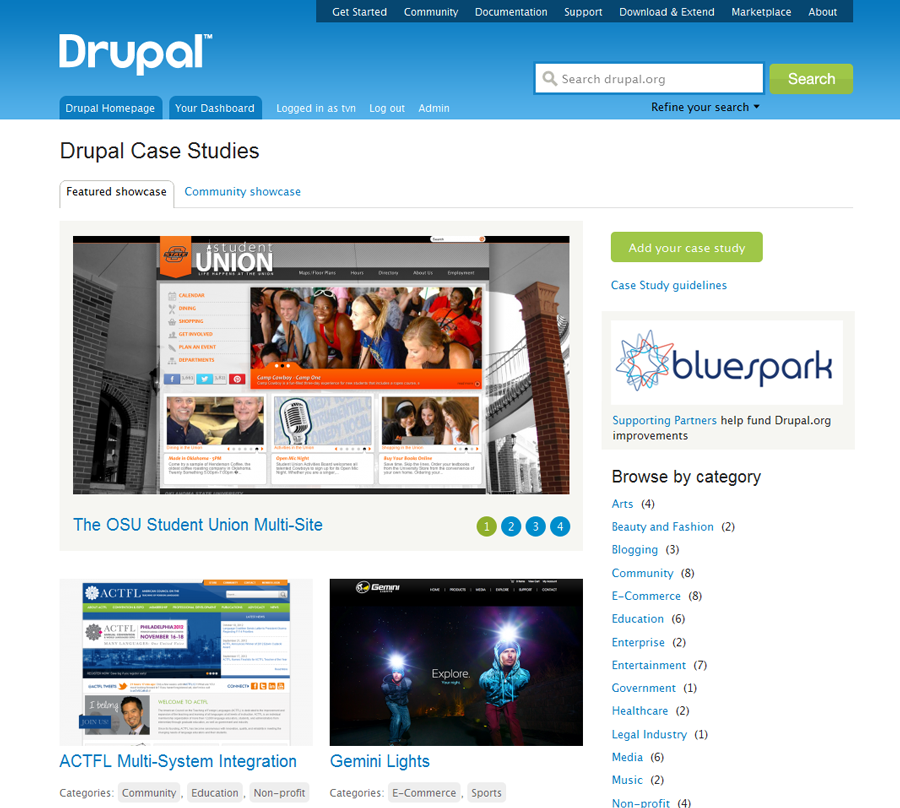 Provide an ad spot for Supporting Partners on /case-studies page [#1946882] | Drupal.org
