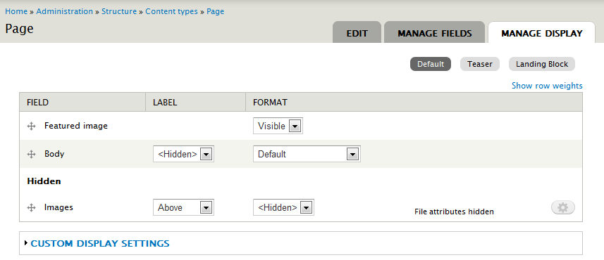 Howto configure a featured image [#1696740] | Drupal.org