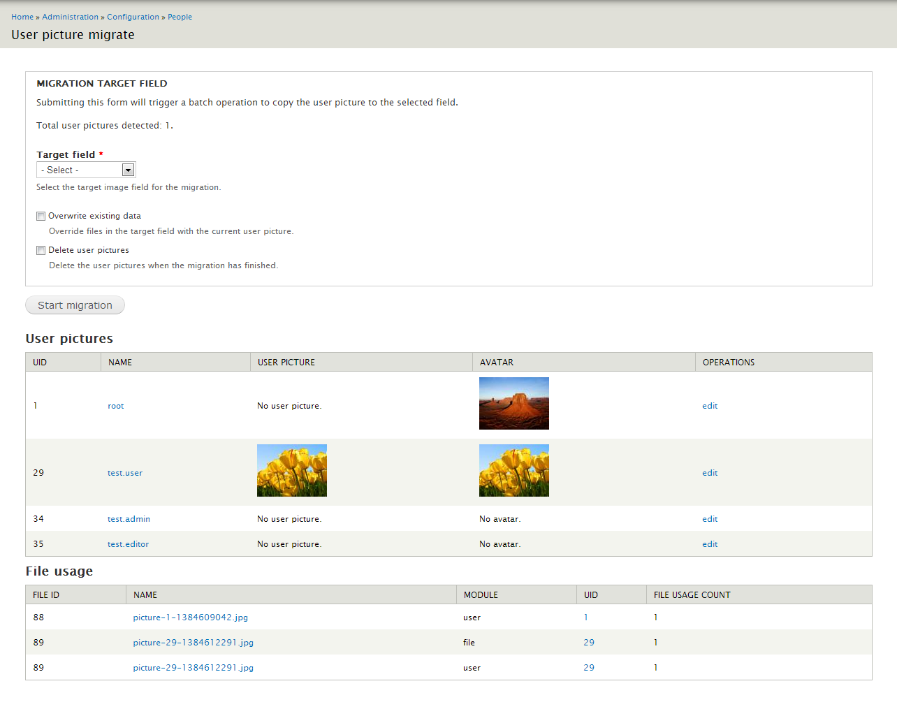 [D7] User Picture Migrate [#2137259] | Drupal.org
