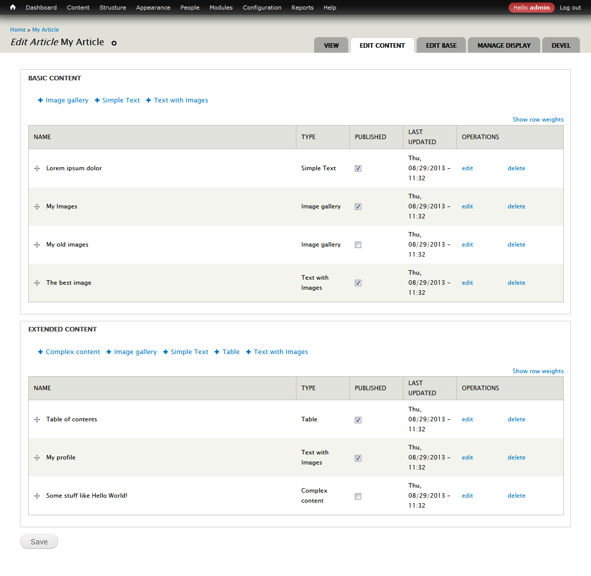 Content Nodes | Drupal.org